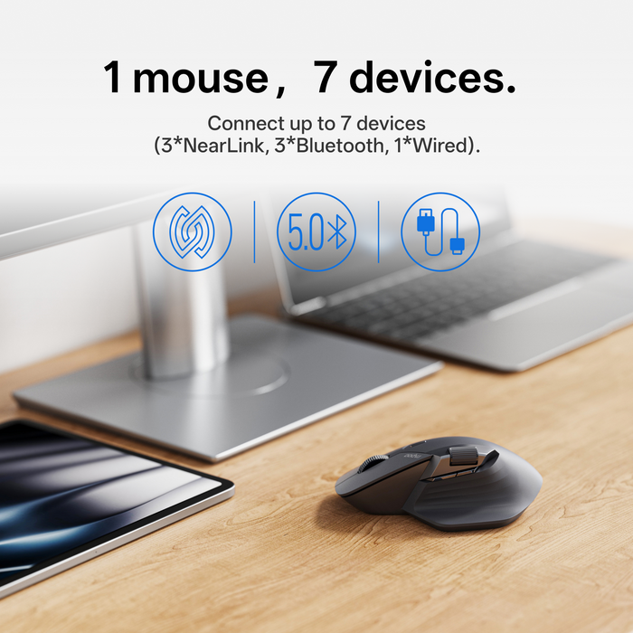 Rapoo MT760 PRO +E9350L +P5 Wireless Mouse Keyboard RGB Charging Dock ...