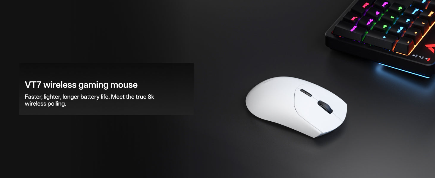 VT7 MAX Gen-2 30K DPI Wireless Gaming Mouse with 8K Polling – RAPOO