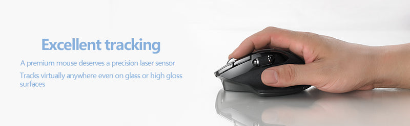 MT750 Ergonomic Multi-Device Wireless Mouse with 3200 DPI – RAPOO