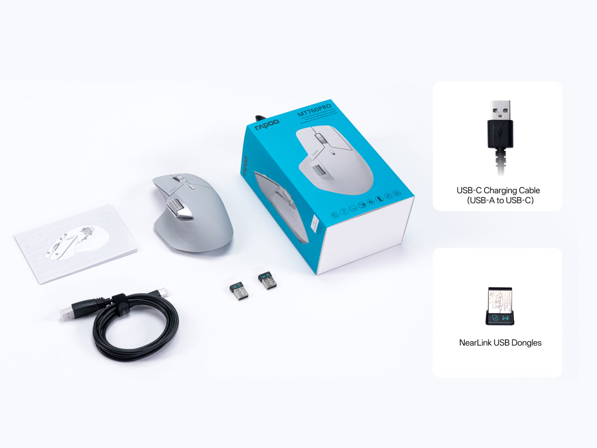 MT760 Pro NearLink Multi-Device Wireless Mouse for Office – RAPOO